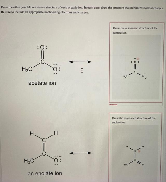 Solved Draw the other possible resonance structure of each | Chegg.com