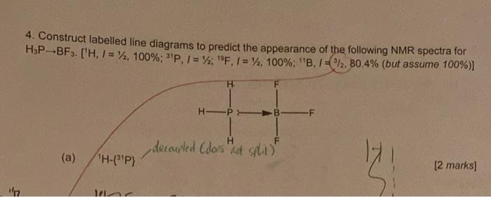 Solved 4. Construct labelled line diagrams to predict the | Chegg.com