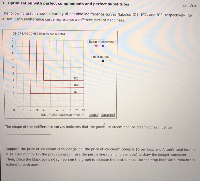 Solved 3. Optimization with perfect complements and perfect | Chegg.com