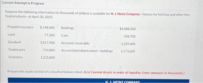 Solved Current Attempt in Progress Suppose the following | Chegg.com
