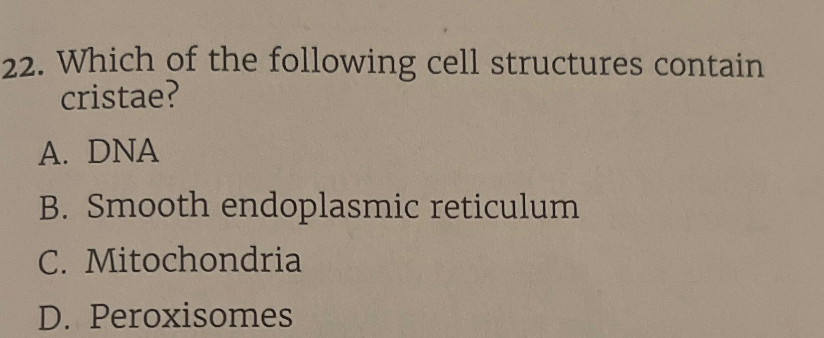 Solved Which of the following cell structures contain | Chegg.com
