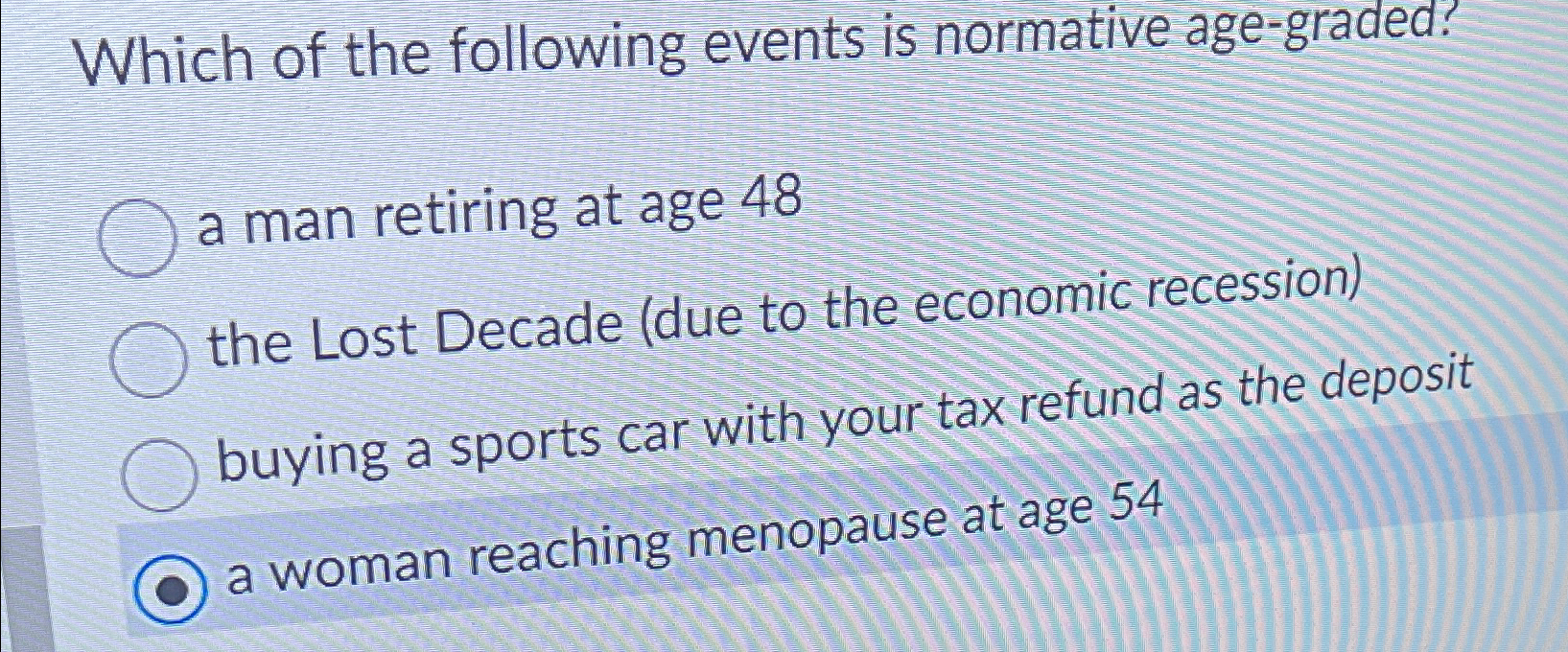 Solved Which of the following events is normative | Chegg.com