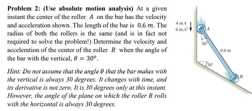 Solved only absolute velocity method only absolutr velocity | Chegg.com