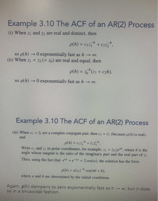 Solved Q2. For the AR(2) series shown below, use the results | Chegg.com