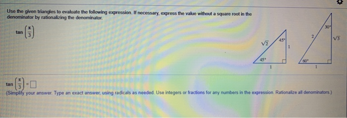 Solved Use the given triangles to evaluate the following | Chegg.com