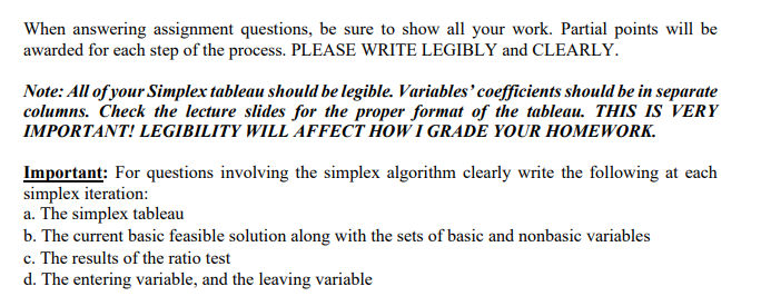 Solved When answering assignment questions, be sure to show | Chegg.com
