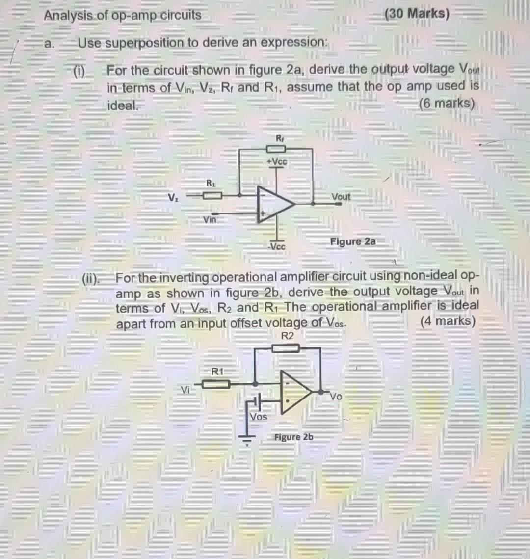 a. Use superposition to derive an expression: (i) For | Chegg.com