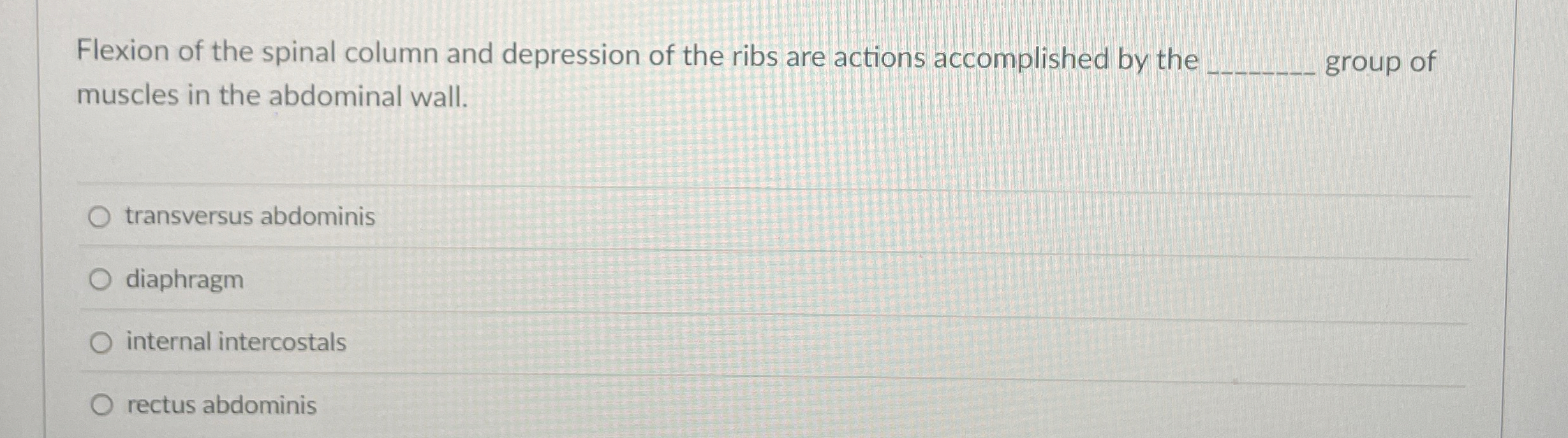 Solved Flexion of the spinal column and depression of the | Chegg.com