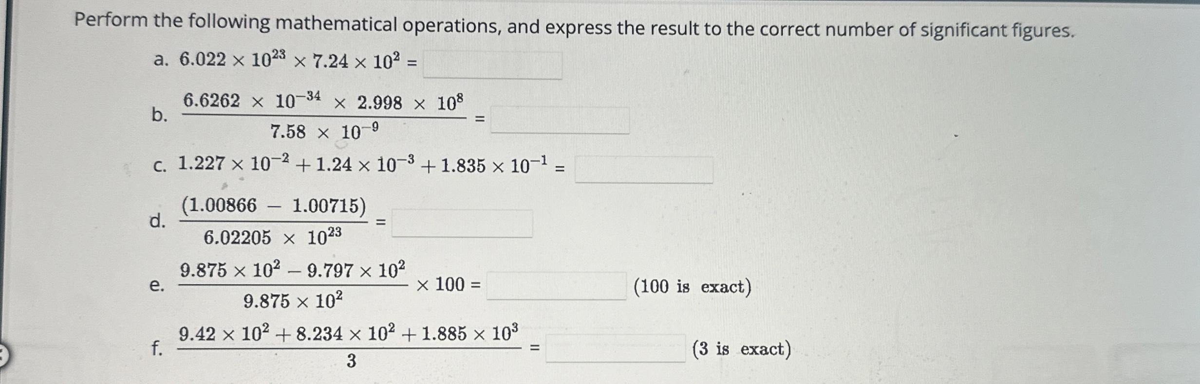 Solved Perform the following mathematical operations, and | Chegg.com