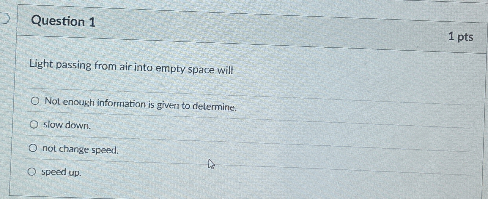 High Quality SOLUTION Question 11 ﻿ptsLight passing from air into empty | Chegg.com