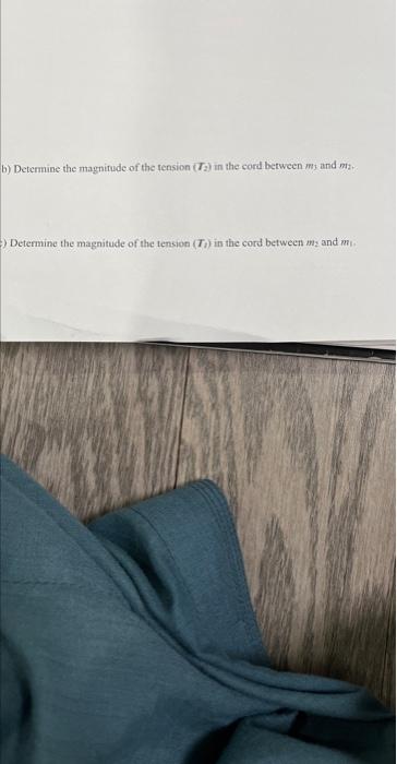 Solved b) Draw an FBD of point of connection of three ropes. | Chegg.com