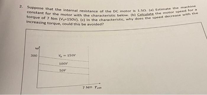 Solved Suppose that the internal resistance of the DC motor | Chegg.com