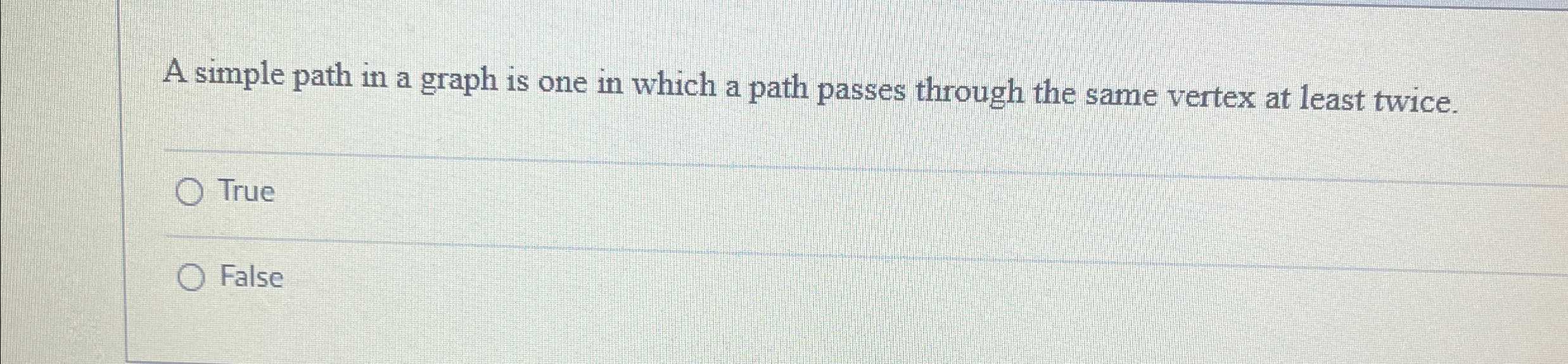 Solved A simple path in a graph is one in which a path | Chegg.com