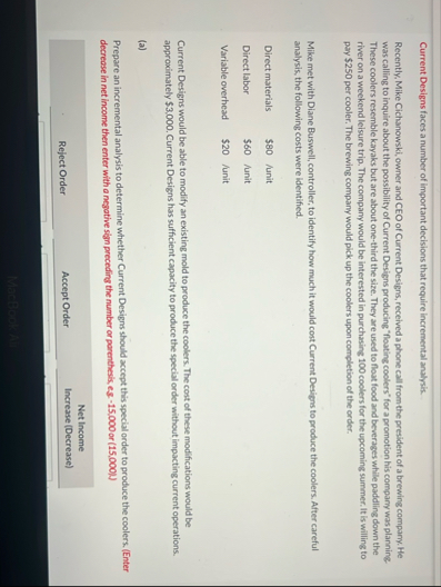 Solved Current Designs faces a number of important decisions | Chegg.com