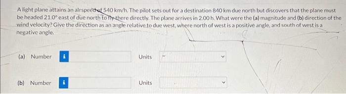 Solved A light plane attains an airspeech.f 540 km/h. The | Chegg.com