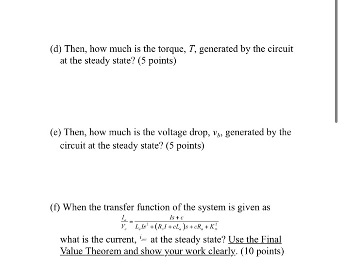 Problem 3 Consider the DC motor system shown below: | Chegg.com