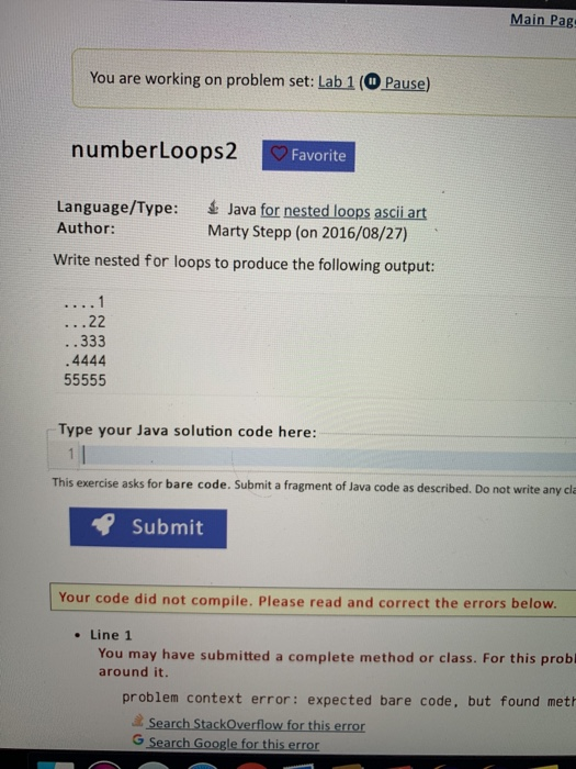 Solved Main Pag: You are working on problem set: Lab 1 (0 | Chegg.com