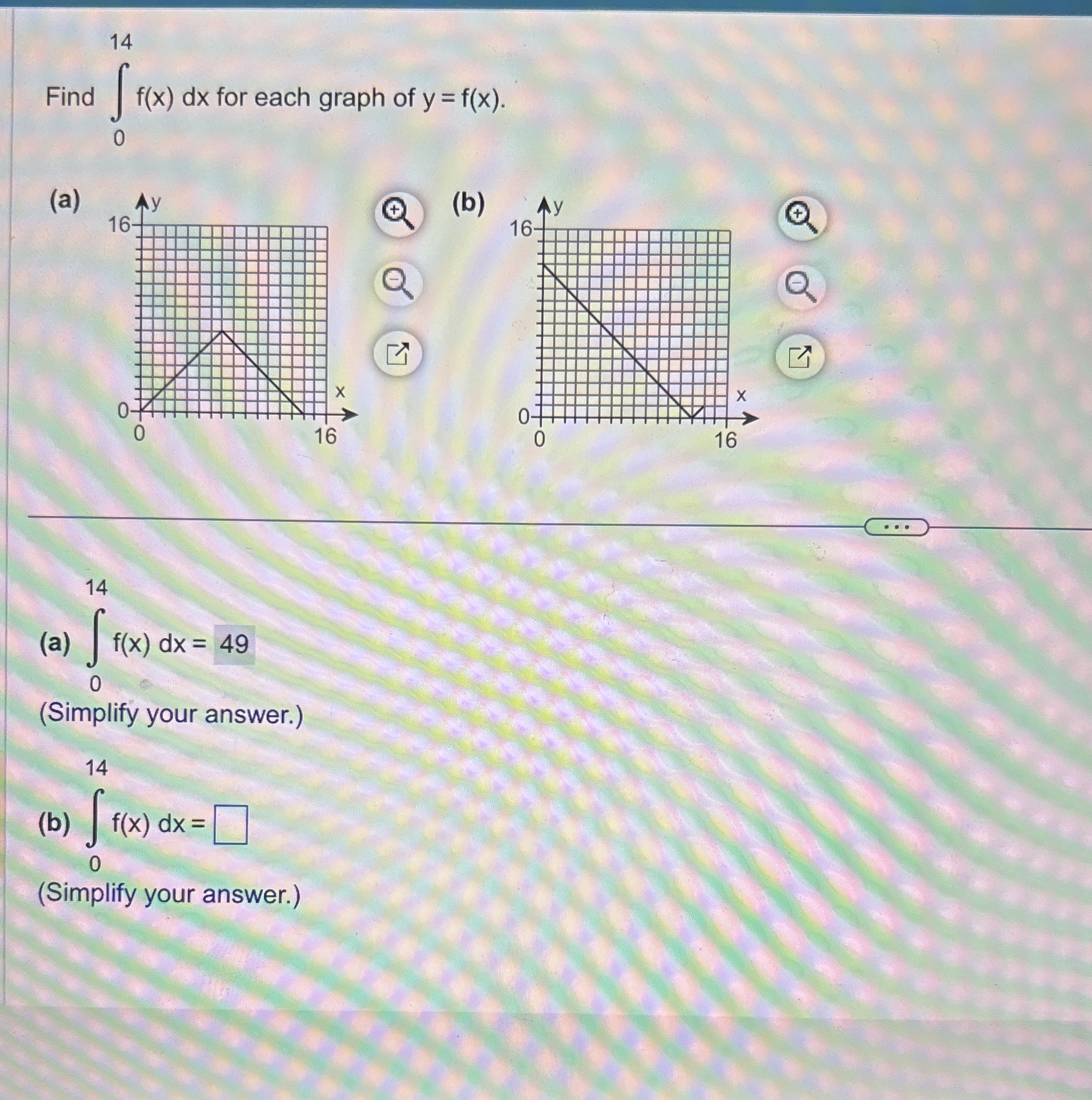 Solved by an EXPERT Find ∫014f(x)dx ﻿for each graph of | Chegg.com