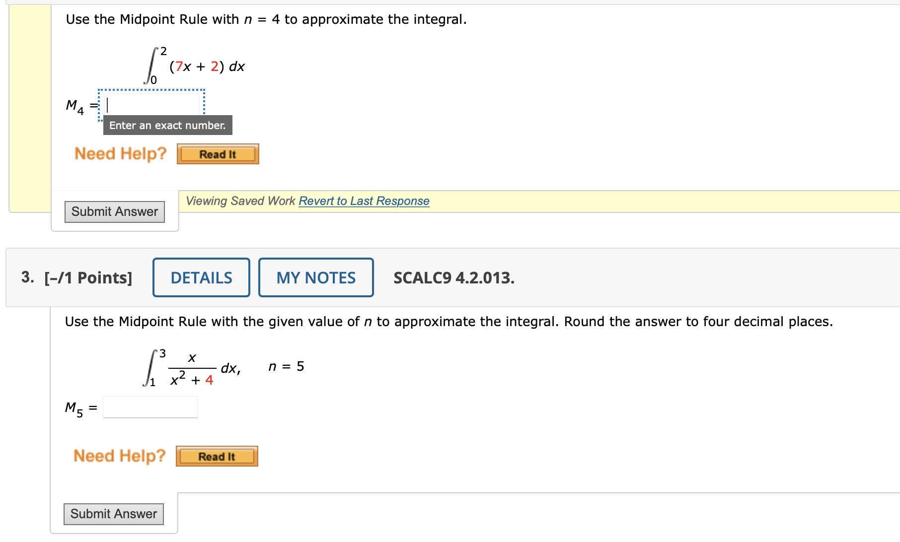 Solved Use the Midpoint Rule with n=4 ﻿to approximate the | Chegg.com