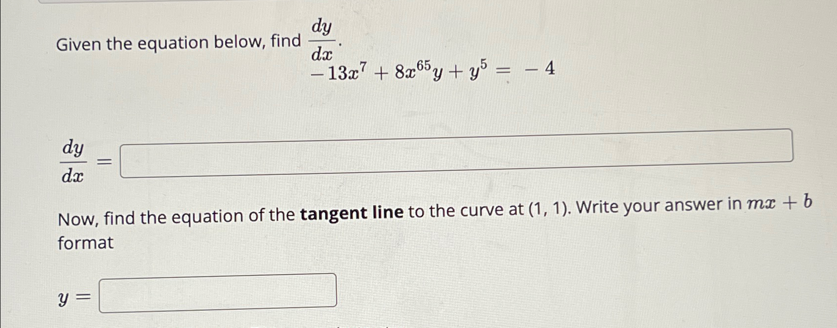 Solved Given the equation below, find | Chegg.com