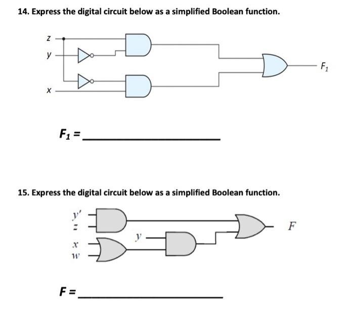 Solved 7. Simplify the following Boolean function. F1 = | Chegg.com