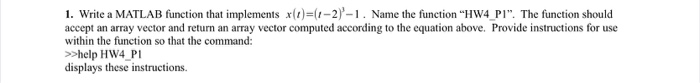 Solved 4. Write a single MATLAB script that performs the | Chegg.com