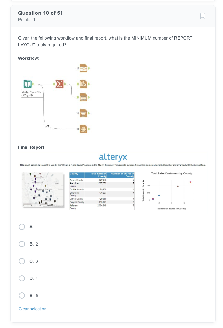 Solved Question 10 ﻿of 51Points: 1Given the following | Chegg.com