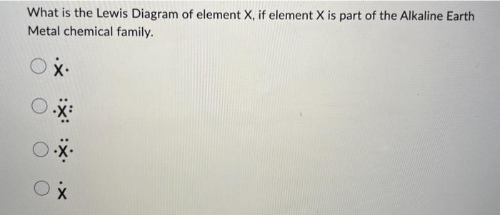 Solved What is the Lewis Diagram of element X, if element X | Chegg.com