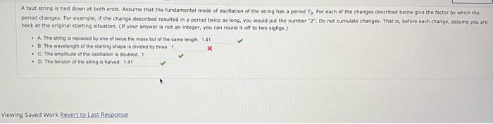 Solved A taut string is tied down at both ends. Assume that | Chegg.com