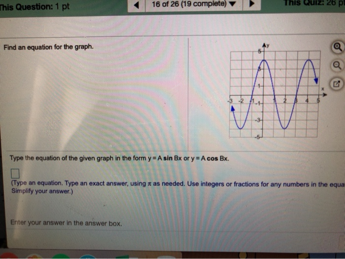 Solved This Question: 1 pt 16 of 26 (19 complete) This Quiz: | Chegg.com