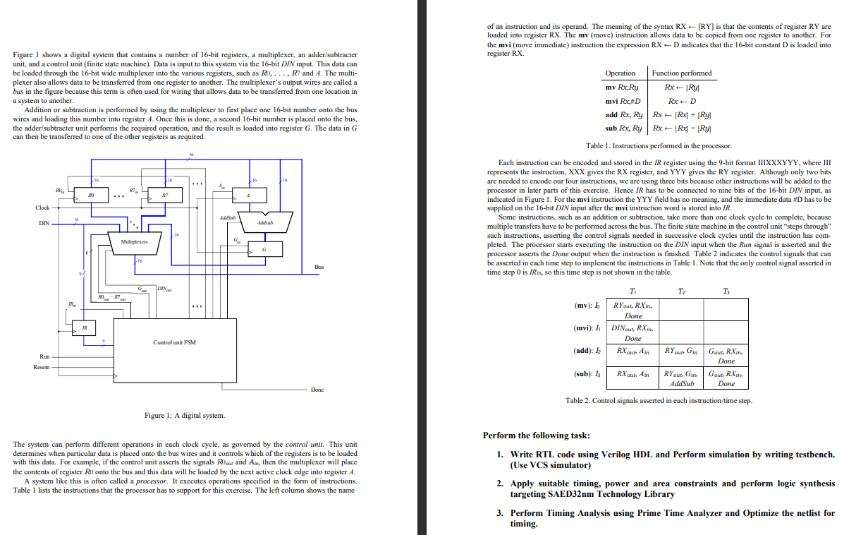 Solved Can I Have The Completge Verilog Code testbench