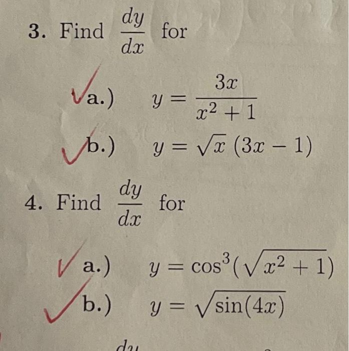 Solved please show me step by step how to solve them 3. Find | Chegg.com