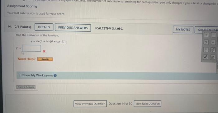 Solved ssignment Scoring ur last submission is used for your | Chegg.com