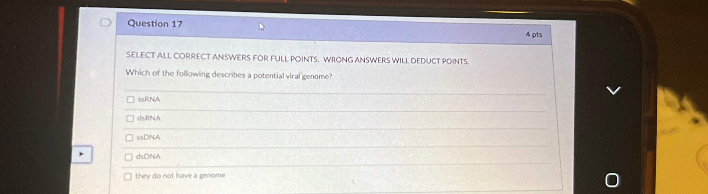 Solved Question 174 ﻿ptsSELECT ALL CORRECT ANSWERS FOR FULL | Chegg.com