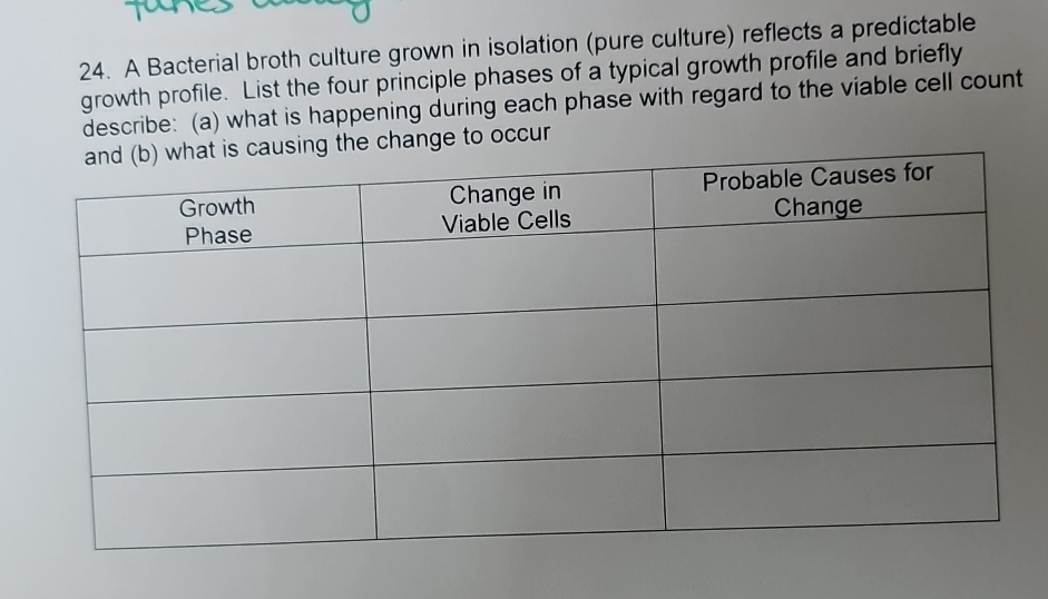 Solved A Bacterial broth culture grown in isolation (pure | Chegg.com