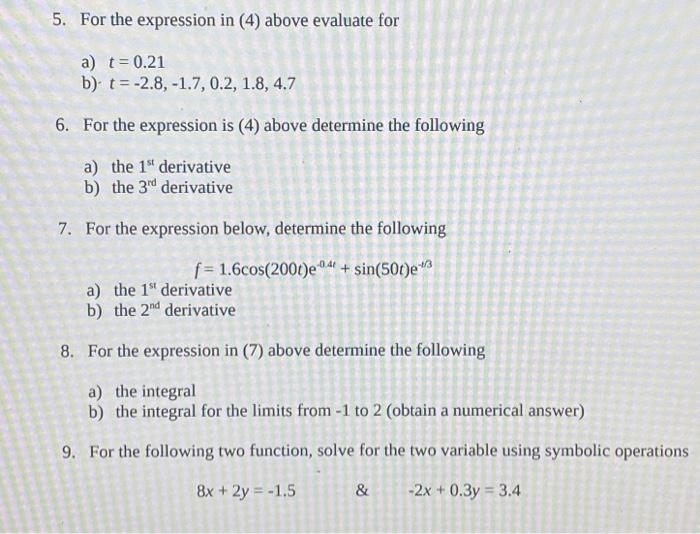 1. Define the following expressions/functions in | Chegg.com