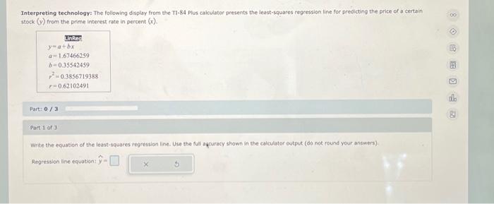 Solved Interpreting technology: The following display from | Chegg.com