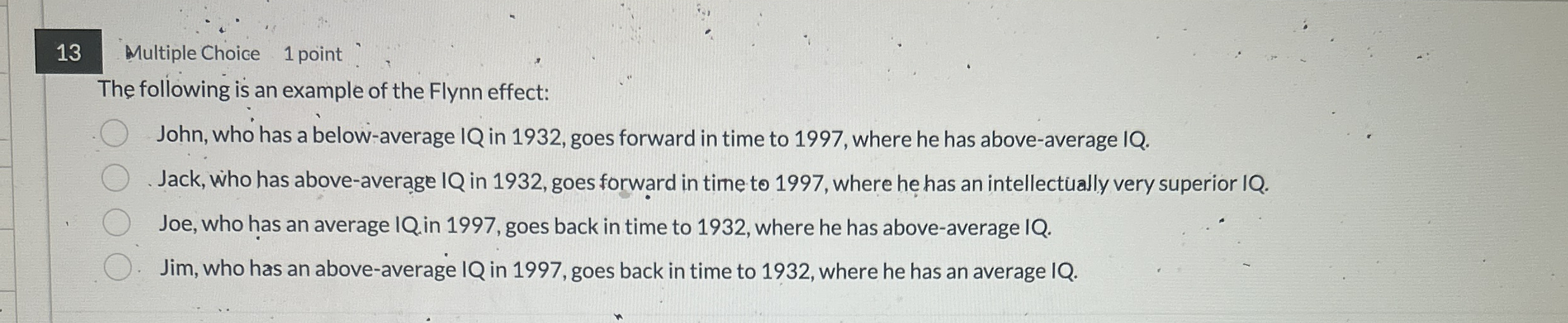 Solved 13 ﻿Multiple Choice 1 ﻿pointThe following is an | Chegg.com