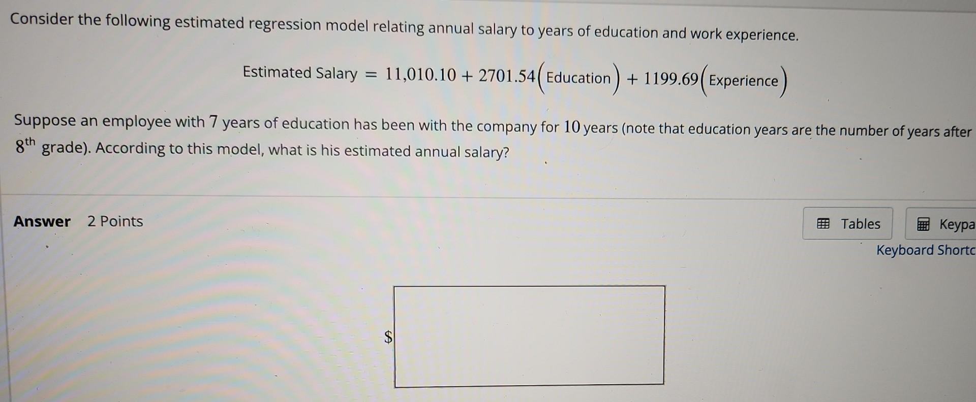 Solved Consider the following estimated regression model | Chegg.com