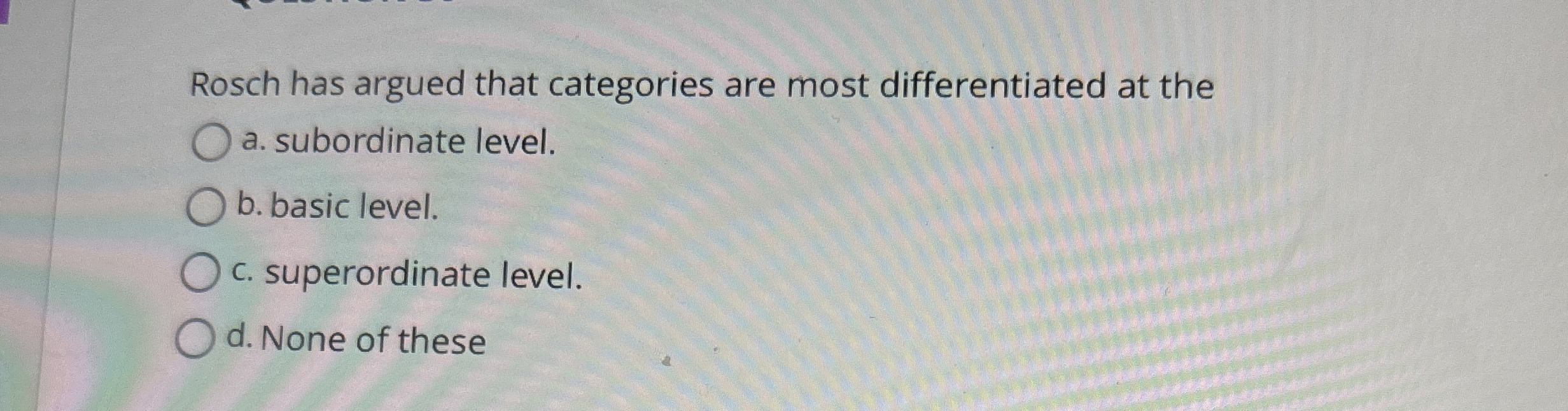 Solved Rosch has argued that categories are most | Chegg.com