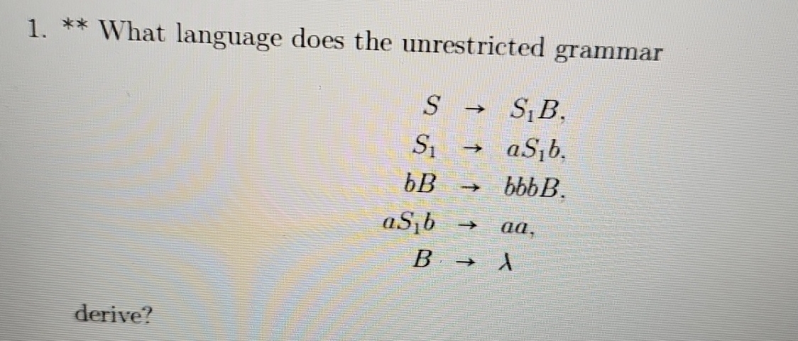 Solved ** ﻿What language does the unrestricted | Chegg.com