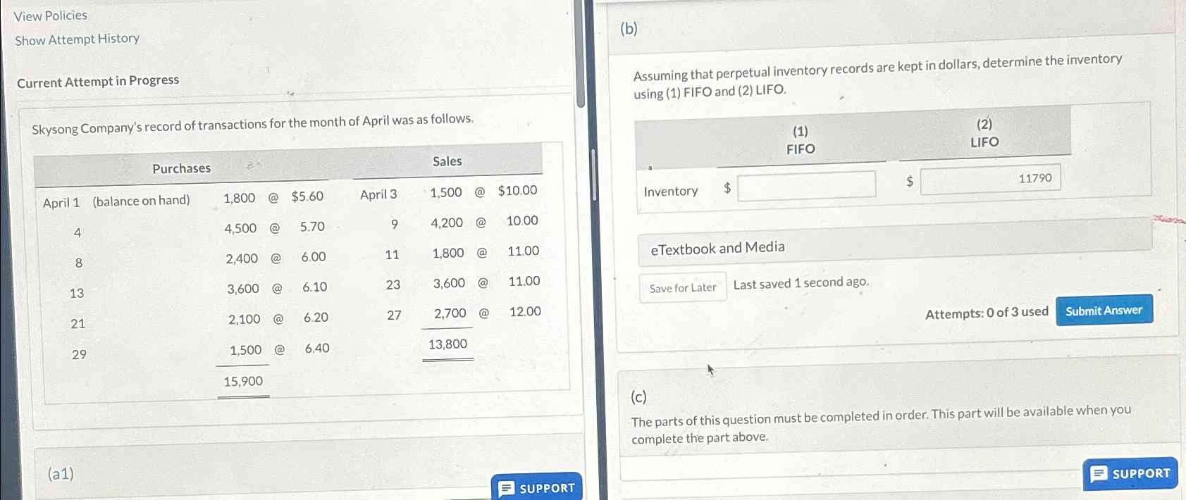 Solved View PoliciesShow Attempt HistoryCurrent Attempt in | Chegg.com