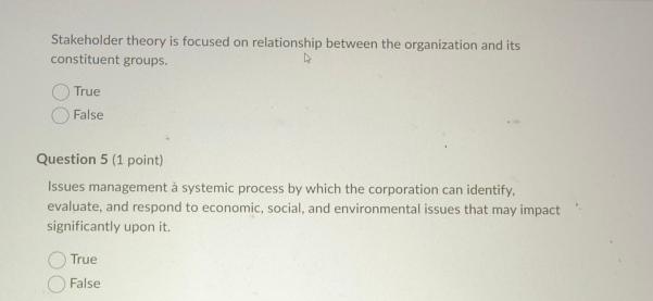 Solved Stakeholder theory is focused on relationship between | Chegg.com
