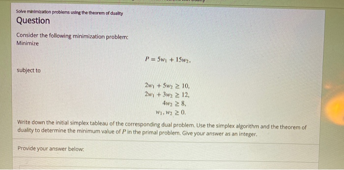Solved Solve minimization problems using the theorem of | Chegg.com