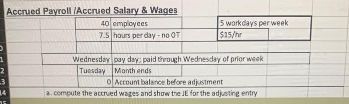 Solved Accrued Payroll /Accrued Salary \& Wages | Chegg.com