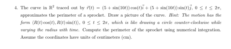 The curve in R2 ﻿traced out by | Chegg.com