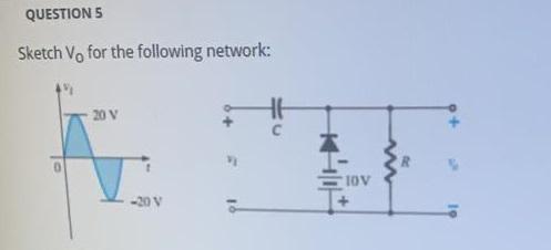 Solved Sketch V0 for the following network: | Chegg.com