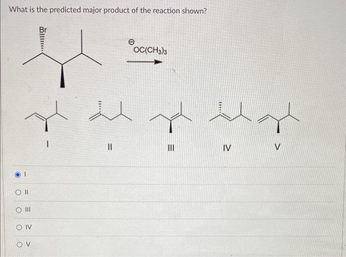 Solved What is the predicted major product of the reaction | Chegg.com
