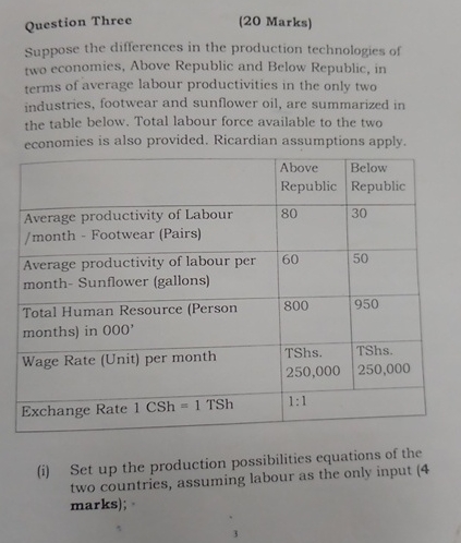 Solved Question Three(20 ﻿Marks)Suppose the differences in | Chegg.com