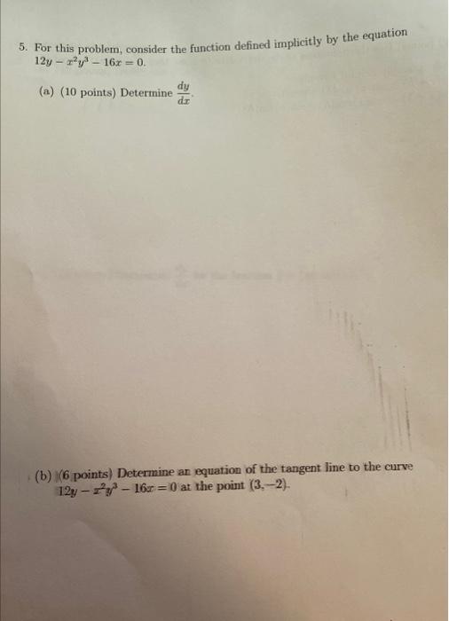 Solved 5. For this problem, consider the function defined | Chegg.com